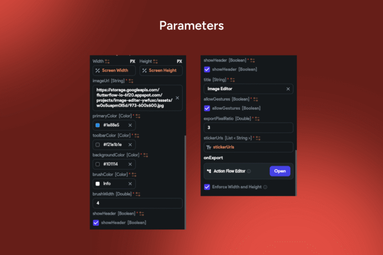 FlutterFlow Photo Editor Widget