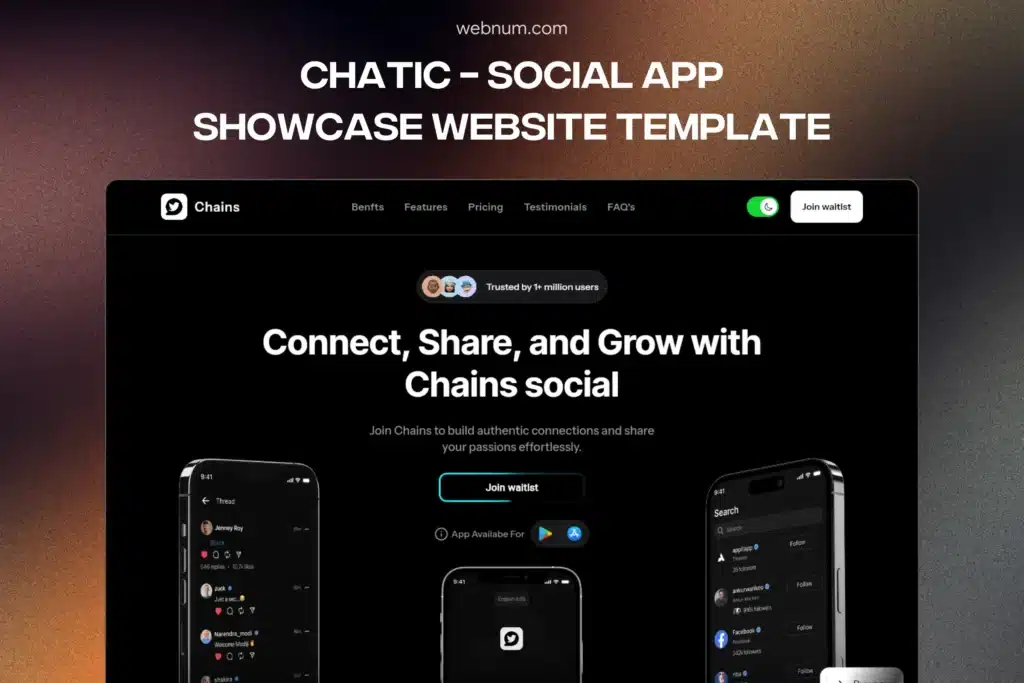 Chatic - Social App Website Template - FlutterFlow
