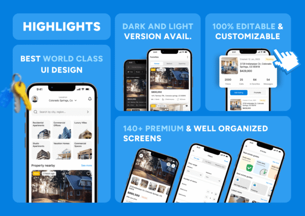 HOUZY - Real Estate App Ui Kit - Webnum