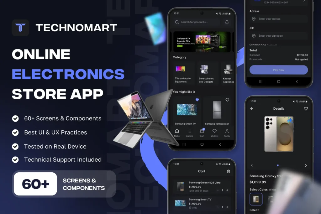 TechnoMart - Electronics Store App Template - FlutterFlow