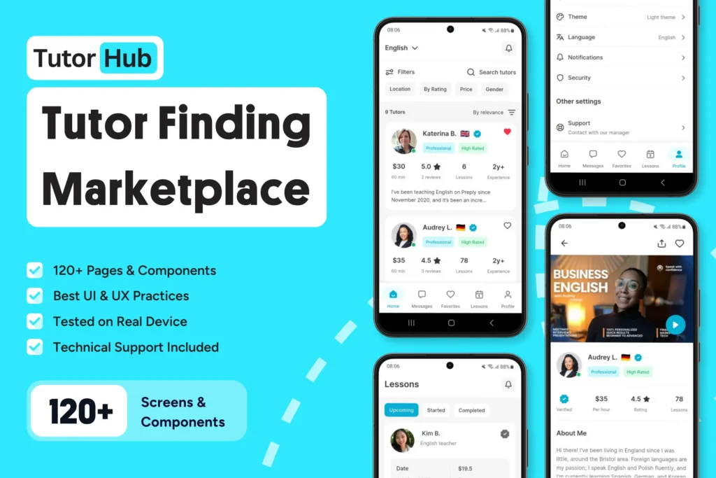 TutorHub - Online Tutoring App Template - FlutterFlow