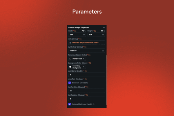 FlutterFlow Barcode Generator Custom Widget
